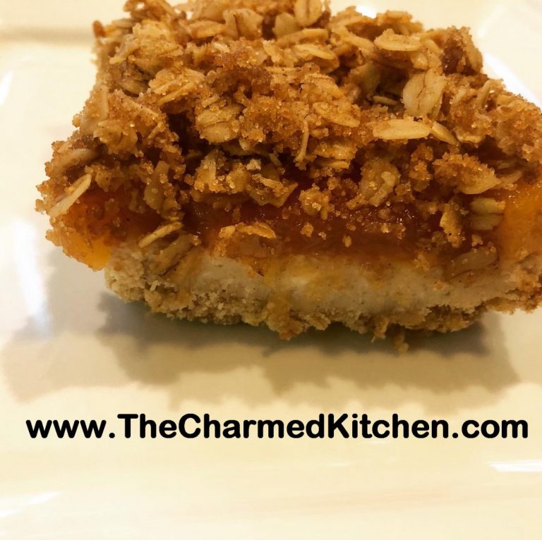 Peach Cheesecake Squares | The Charmed Kitchen
