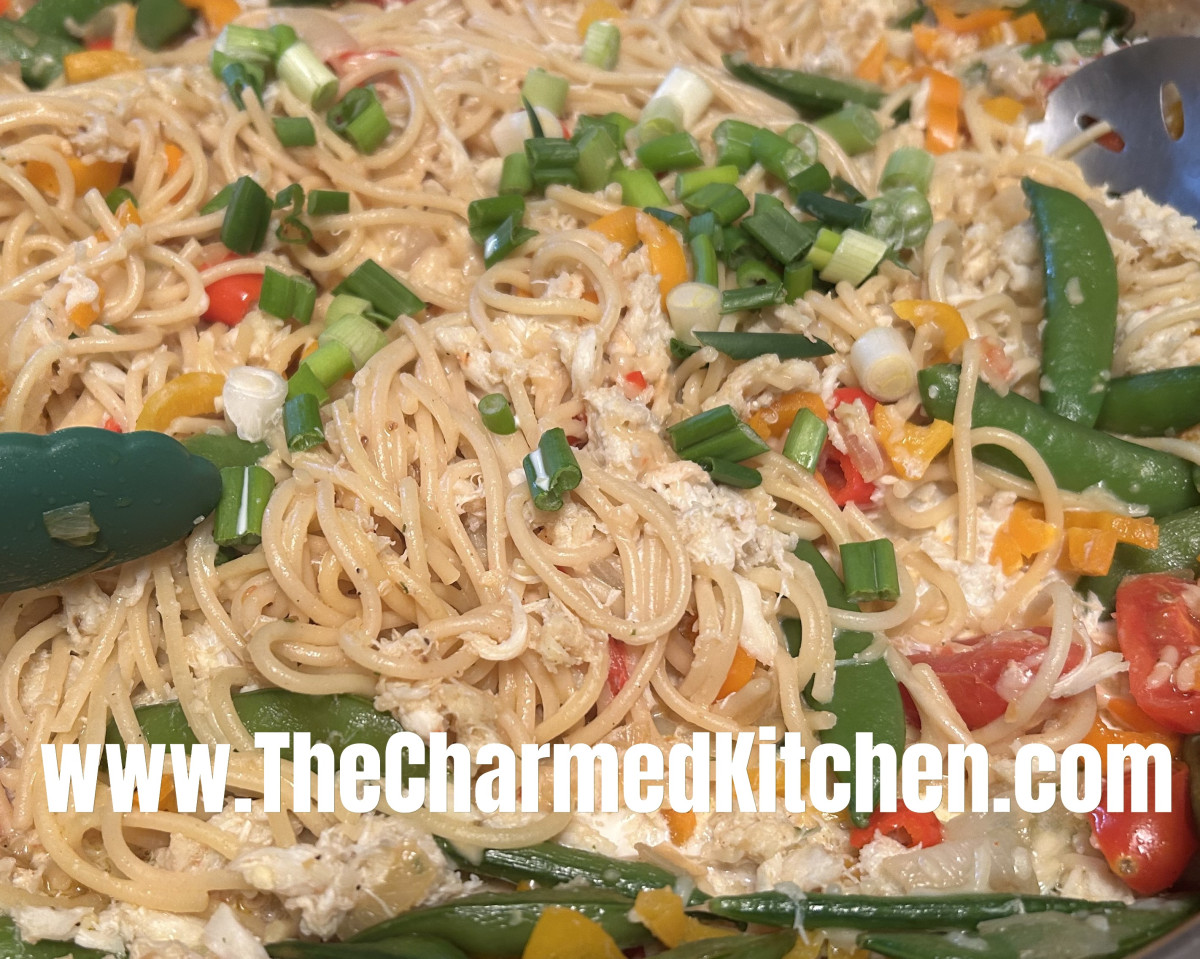 crab meat with pasta recipe | The Charmed Kitchen